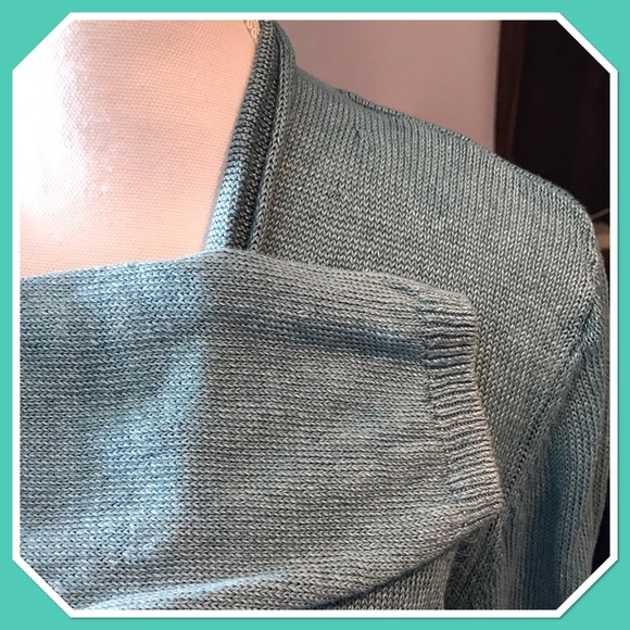 Talbots | Sweaters | Talbots Seafoam Green Open Linen Cardigan | Poshmark